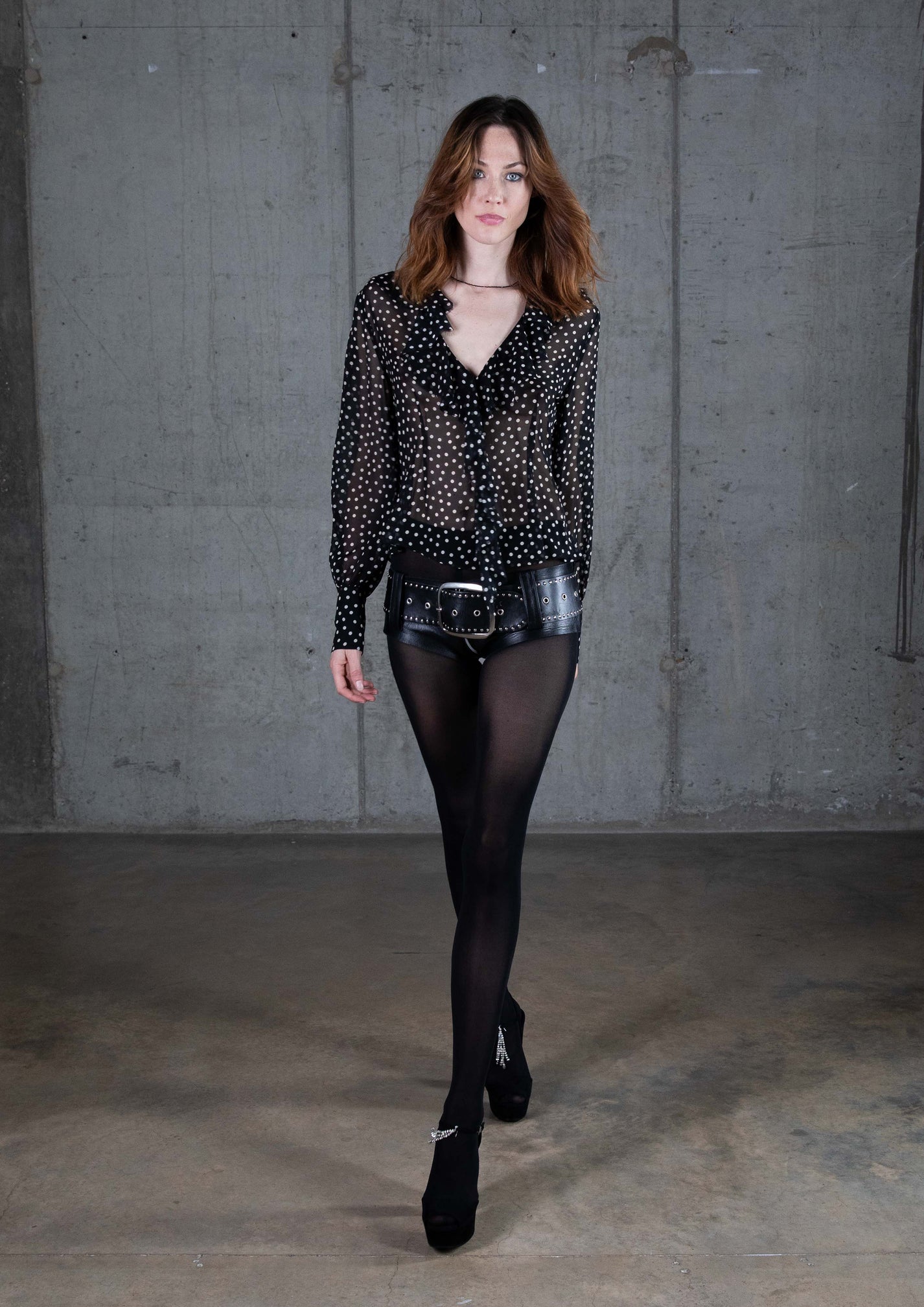 Kamilah - The Polka Dot Ruffle Blouse – Vespertine