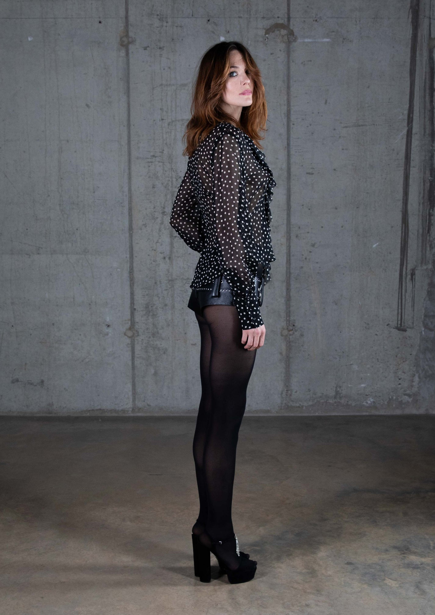 Kamilah - The Polka Dot Ruffle Blouse – Vespertine